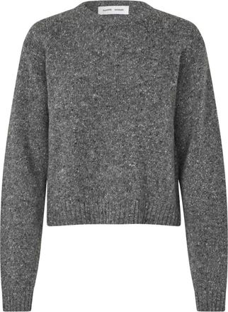 Sams&oslash;e & Sams&oslash;e Femme, Pulls, Gris, Taille: 38 FR Maille ras du cou