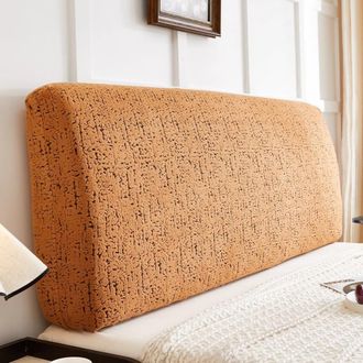 Generic Stretch bedruckter Bettkopfteil Bezug Staubschutz in voller Gr&ouml;&szlig;e Kopfteil Bezug f&uuml;r die Heimdekoration Polka Dot - Orange 170-190 cm/67-74.8 Zoll