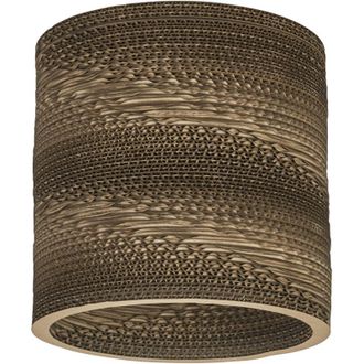 Osram Lampe &agrave; poser Decor Cardboard Cylinder marron en carton ondul&eacute;, E27, 250 mm de diam&egrave;tre, abat-jour en mat&eacute;riau recycl&eacute;, durable gr&acirc;ce &agrave; sa source
