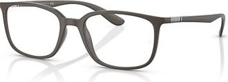 Ray-Ban Rb7208 Optics Braun Fassung Klar Glas Polarisiert 52-18