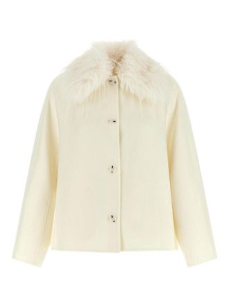 Loulou Studio Casualjacke - Wei&szlig;