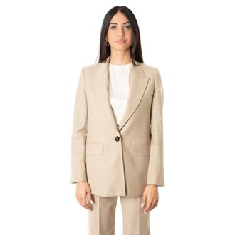Max Mara Femme, Vestes, Beige, Taille: 40 FR Giacca tailleur monopetto