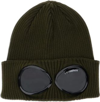 C.P. Company C.p. Company, Homme, Accessoires, Vert, Taille: ONE Size Goggle Beanie