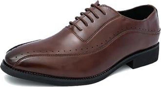 Minitoo Chaussures basses à lacets pour homme - Fashion Business Oxfords, Y87205 Marron, 39 EU