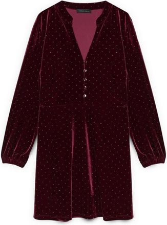 Fiorella Rubino Femme, Robes, Rouge, Taille: 44 FR Free Robe en Velours &agrave; Pois Lumineux