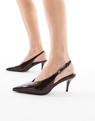 schuh Sunrise - Escarpins à talon et bride arrière - Cerise foncé-Rouge