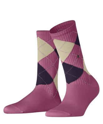 Burlington Damen Socken Fleet Street W So Baumwolle einfarbig 1 Paar, Rosa Tea Rose 8847 Rib Courtside, 36-41