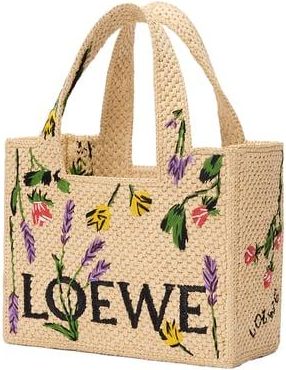 Loewe Sac LOEWE Font en raphia et cuir