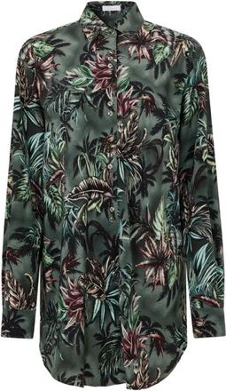 Paco Rabanne Femme, Robes, Vert, Taille: 38 FR Beaded Silk Shirt Dress