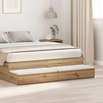 vidaXL Tiroirs de lit avec tiroir ch&ecirc;ne artisanal 150 x 36.5 x 16.5 cm Vidaxl