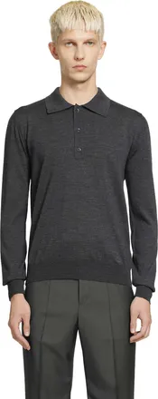 Valentino Wool Polo With VLogo Embroidery