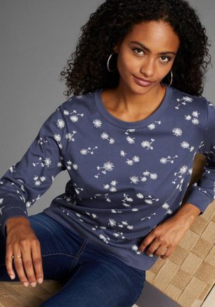 Kangaroos Sweatshirt mit Pusteblumen Allover-Print