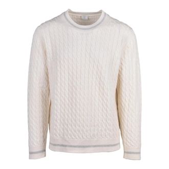 Eleventy Pullover Rundhals - - Knitwear - Herren - Wei&szlig; - M