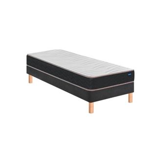 Bultex Bultex - Ensemble Matelas Sommier 90 x 190 Vitality 1.1 90x190 + sommier gris fumé +pieds