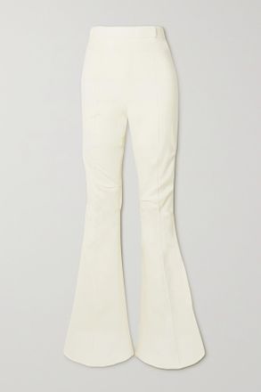 Jacquemus Pantalon Évasé En Laine Stretch Merria - Blanc
