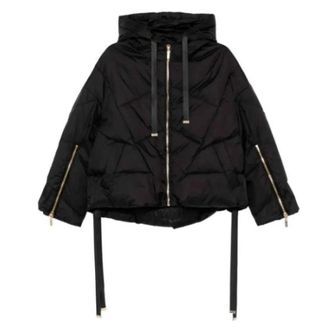 Twinset Femme, Vestes, Noir, Taille: 40 FR Veste matelass&eacute;e &agrave; capuche