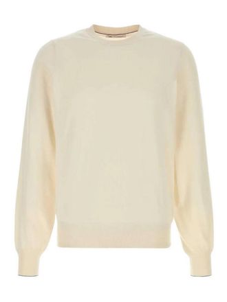 Brunello Cucinelli Pull Col Rond - Blanc