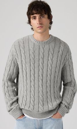 Levi's Laurel Crew Sweater - Homme - Gris / Neps Grey Heather - 2XL