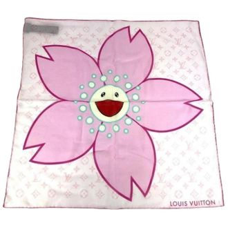 Louis Vuitton Foulard en coton Pre-owned - Femme - Pre-owned - Rose - Taille: ONE Size