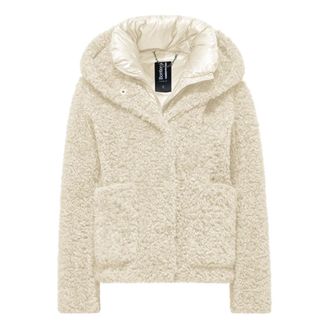Bomboogie Femme, Vestes, Beige, Taille: 36 FR Manteau Court en Fausse Fourrure