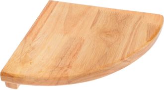 DOITOOL Alipis Holz Wandregal Eckregal aus Massivem Gummibaumholz Schwebendes Sektor Form Aufbewahrungsregal f&uuml;r Wohnzimmer K&uuml;che Schlafzimmer Praktische Wand