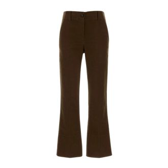 Brunello Cucinelli Moleskin Zigarettenhose - - Trousers - Damen - Braun - L
