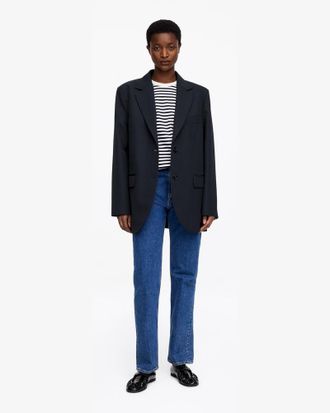 Arket Blazer Aus Wollmischung -Blau