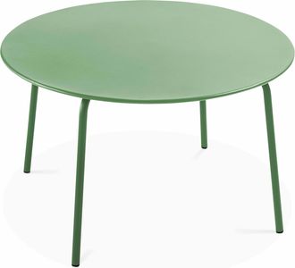 Oviala Gartentisch, rund, aus Stahl, Kaktusgrün - Palavas