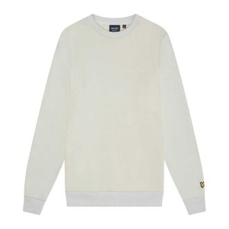 Lyle & Scott Sweatshirt Rundhalsausschnitt bestickt f&uuml;r Herren (Blau/Wei&szlig;)