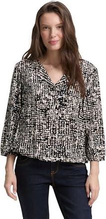 Tom Tailor 1047574 Blouse, 38402-Navy Abstract Dot Design, 44 Femmes