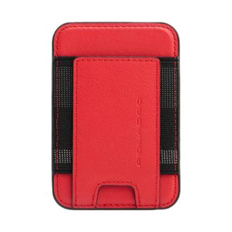 Piquadro Porte-cartes MagSafe rigide en cuir - Homme - Accessoires - Orange - Taille: ONE Size