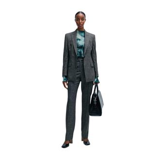 HUGO BOSS Anzugjacke f&uuml;r Damen, Hals Kerbe, Regul&auml;r (Schwarz)