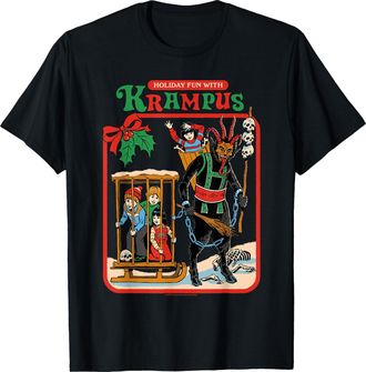 Steven Rhodes Fun with Krampus Christmas Retro Vintage Funny Adult Humor T-Shirt