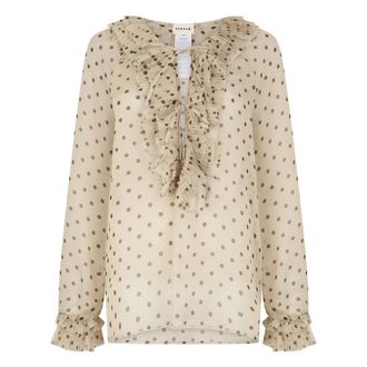 P.A.R.O.S.H. Pallina Bluse - - Blouses & Shirts - Damen - Beige - S