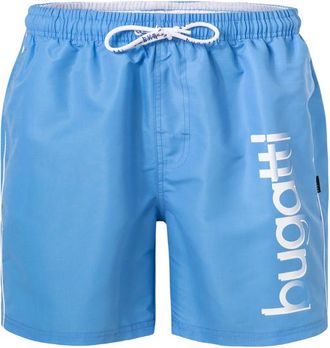 Bugatti Herren Badeshorts blau Mikrofaser Mit Prints