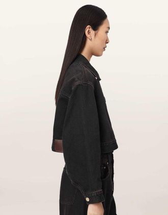 AllSaints veste courte Blink marron surteint