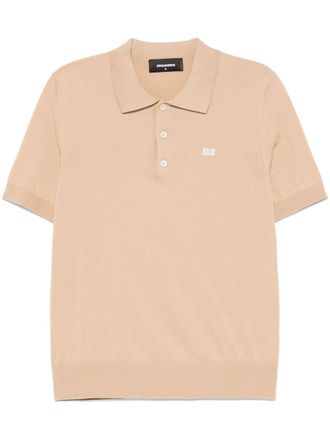Dsquared2 polo à patch logo - Tons neutres