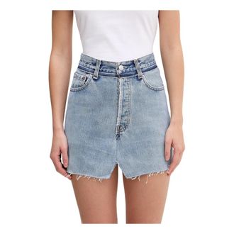 VETEMENTS Cut-up Denim Skirt - - Skirts - Damen - Blau - S