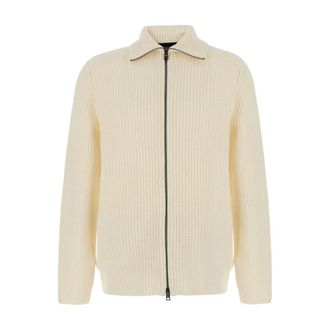 Tagliatore Dundret Cardigan - - Knitwear - Herren - Wei&szlig; - L