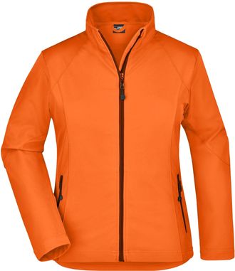 James & Nicholson Damen Softshell Jacke - Modische und sportliche Jacke aus elastischem Softshell | Farbe: orange | Gr&ouml;sse: XXL