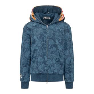 A Bathing Ape Japanese Zip Hoodie - - Sweatshirts & Hoodies - Herren - Blau - 2XL