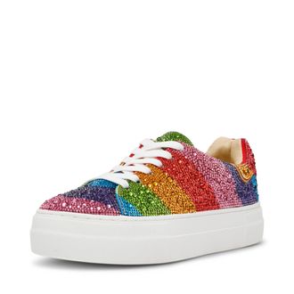 Betsey Johnson Sidny Damen-Sneaker, Regenbogenfarben, 38.5 EU