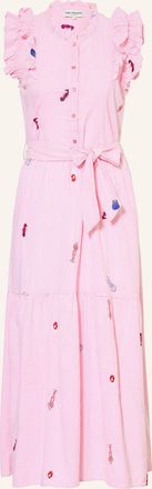 Lollys Laundry Lollys Laundry Kleid Harrietll Mit Volants Und Stickereien pink