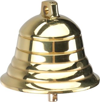 Garneck Gold Christmas Bells: 1pc Christmas Bells Pendant 5 cm Hand Bells Gold Bell Craft Decorative Brass Bell for Xmas Tree Decoration Wedding Anniversary D