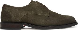 Tommy Hilfiger Halbschuhe Corporate Dressy Suede Shoe FM0FM05969 Gr&uuml;n