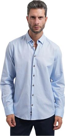 Bugatti Chemise en coton unie - Homme - Chemises - Bleu - Taille: 3XL