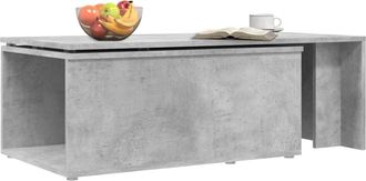 Generic Couchtisch, Umwandelbarer Couchtisch, Verstellbare Breite mit Verstecktem Staufach f&uuml;r den Einsatz Im Wohnzimmer oder Im B&uuml;ro (Betongrau)