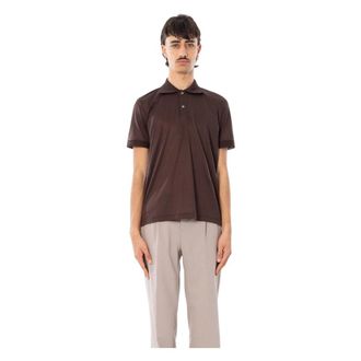 Daniele Fiesoli Filo Scozia Poloshirt - - Tops - Herren - Braun - 2XL