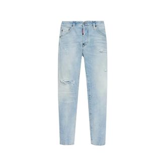 Dsquared2 Homme, Jeans, Bleu, Taille: 2XL Jean slim d&eacute;lav&eacute; et us&eacute;