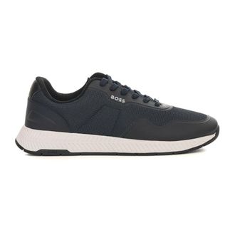 HUGO BOSS Titanium Runn Canvas Sneaker - - Shoes - Herren - Blau - 45 EU